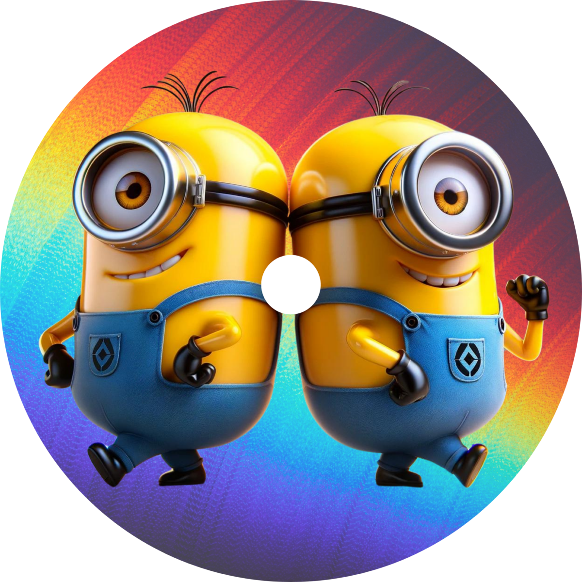 Pegatina Sensor Minions bailando Modelo 111 - TipoZero Diabetes