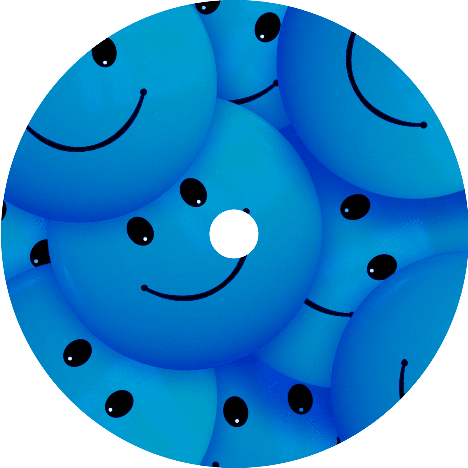 Pegatina Sensor Emoji azul Modelo 121 - TipoZero Diabetes